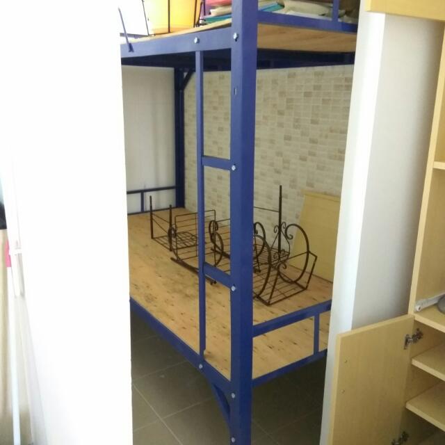 Brand New Two Level Iron Bed Frame, Furniture & Home Living, Furniture ...