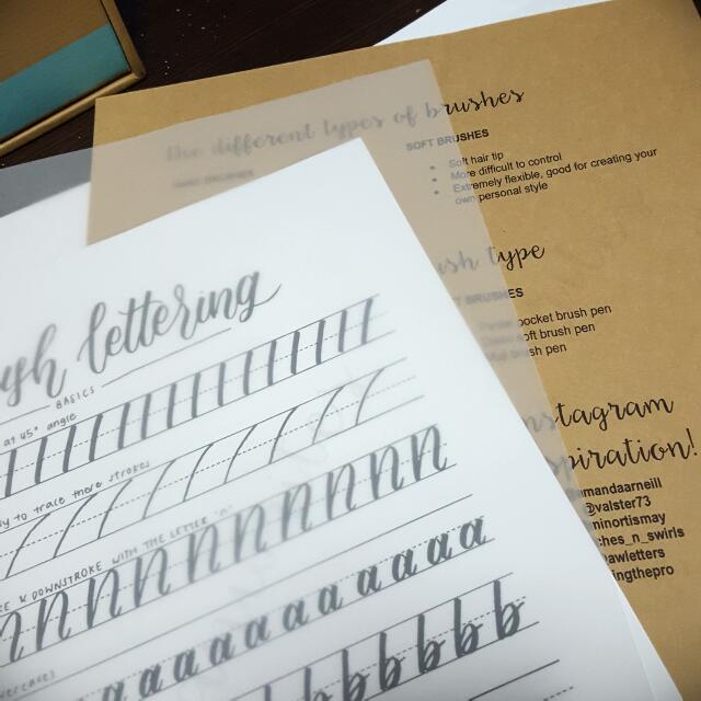 Brush Lettering Kit For Beginners, Hobbies & Toys, Stationery & Craft ...