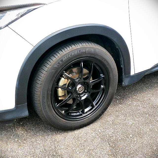 Enkei Original PF01 Rims With Tyres, Car Accessories on Carousell