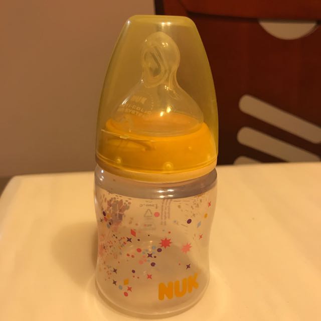 Used NUK 150ml Feeding Bottle With L Size Wide Neck Teats, Babies ...