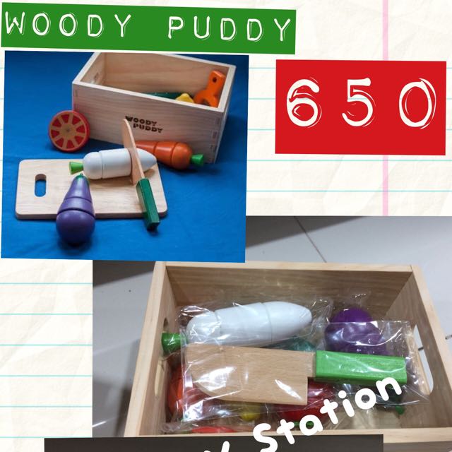 Woody Puddy Cutting Vegies Toy, Hobbies & Toys, Toys & Games on Carousell