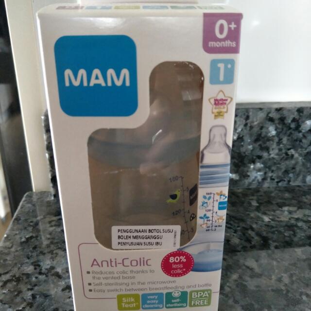 MAM 160ml Milk Bottle, Babies & Kids, Nursing & Feeding, Breastfeeding ...