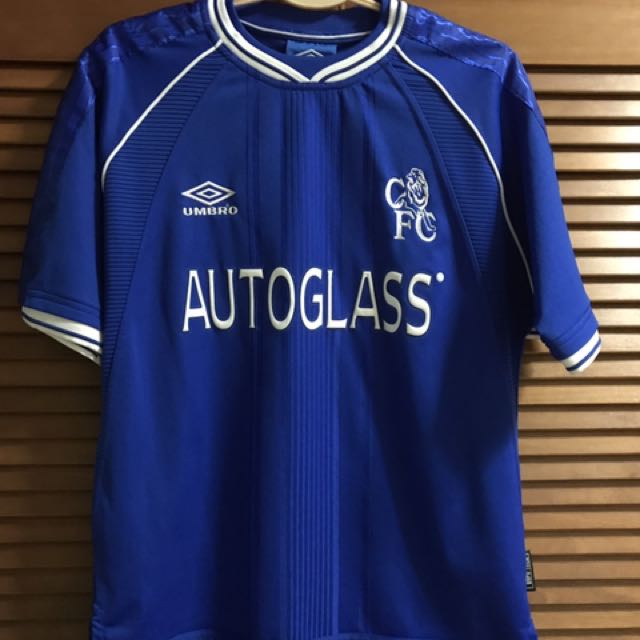 Chelsea Umbro Vintage Autoglass Jersey, Men's Fashion, Activewear on ...
