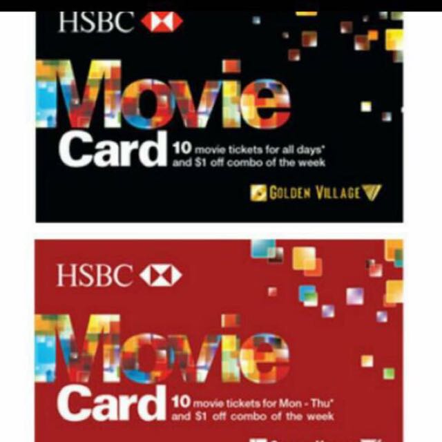 HSBC movie Card, Tickets & Vouchers, Vouchers on Carousell