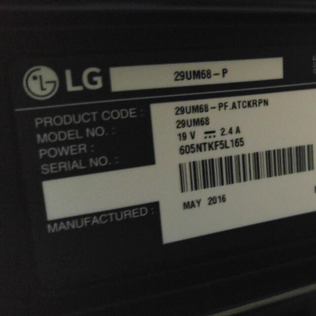 LG 29UM68-P Ultrawide Monitor, Computers & Tech, Parts & Accessories ...