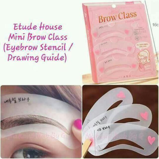 MINI BROW CLASS DRAWING GUIDE EYEBROW STENCIL, Beauty & Personal Care ...