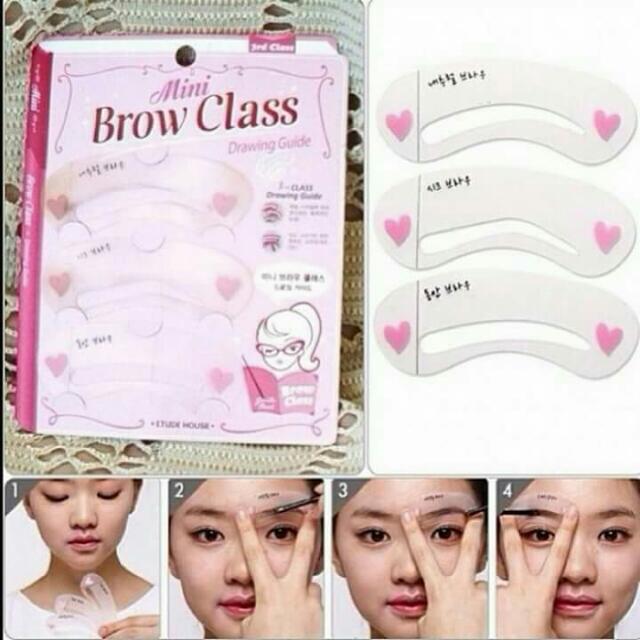 MINI BROW CLASS DRAWING GUIDE EYEBROW STENCIL, Beauty & Personal Care ...