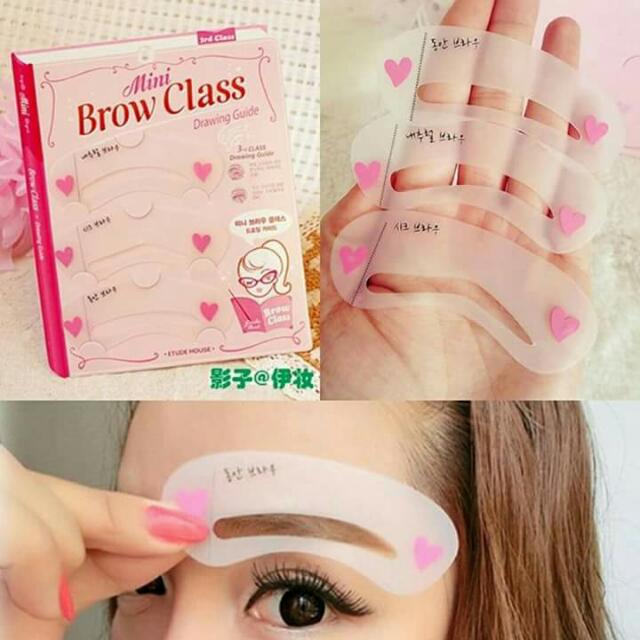 MINI BROW CLASS DRAWING GUIDE EYEBROW STENCIL, Beauty & Personal Care ...
