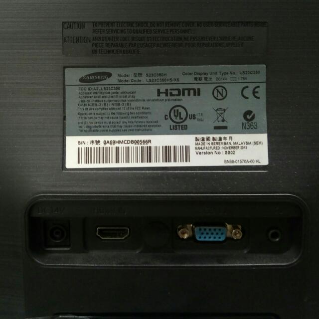 Samsung 23 Inch Monitor, Computers & Tech, Parts & Accessories, Monitor ...