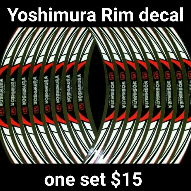 Yoshi Rim Decal Reflective, Motorcycles, Motorcycle Accessories on ...