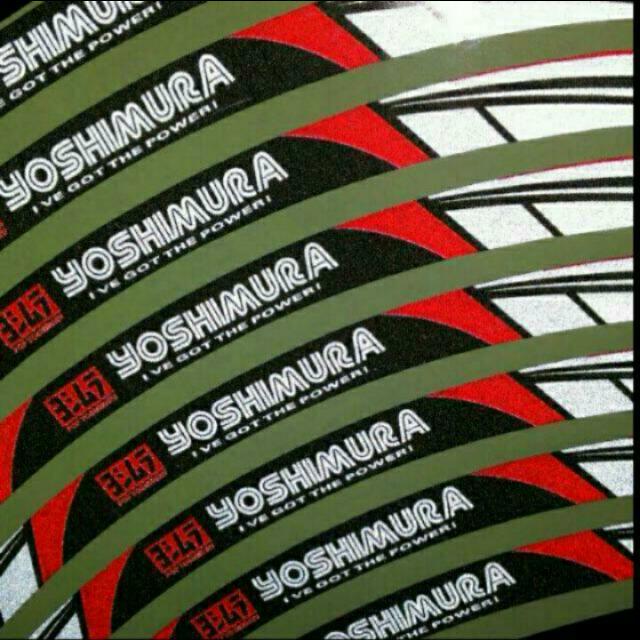 Yoshi Rim Decal Reflective, Motorcycles, Motorcycle Accessories on ...