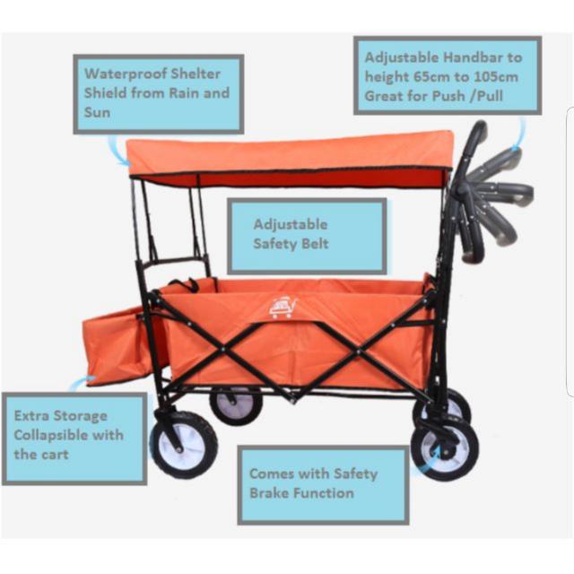 Collapsible Wagon / Cart / Stoller For Kid / Baby (Twins / Triplets ...