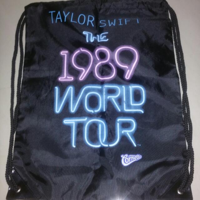 Taylor Swift Drawstring bag, Women's Fashion, Bags & Wallets, Tote Bags ...