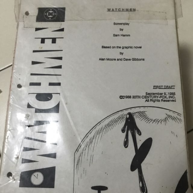 Watchmen Movie Script, Hobbies & Toys, Books & Magazines, Fiction & Non ...