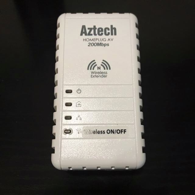 Aztech HL110EW HomePlug AV Wireless-N 200Mbps Extender, Computers ...
