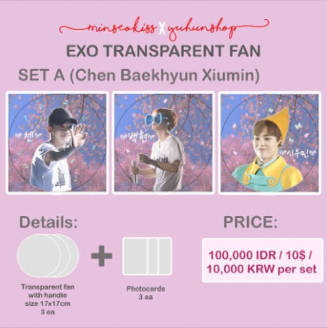 FAST PO TRANSPARENT FAN, Bulletin Board, Preorders on Carousell