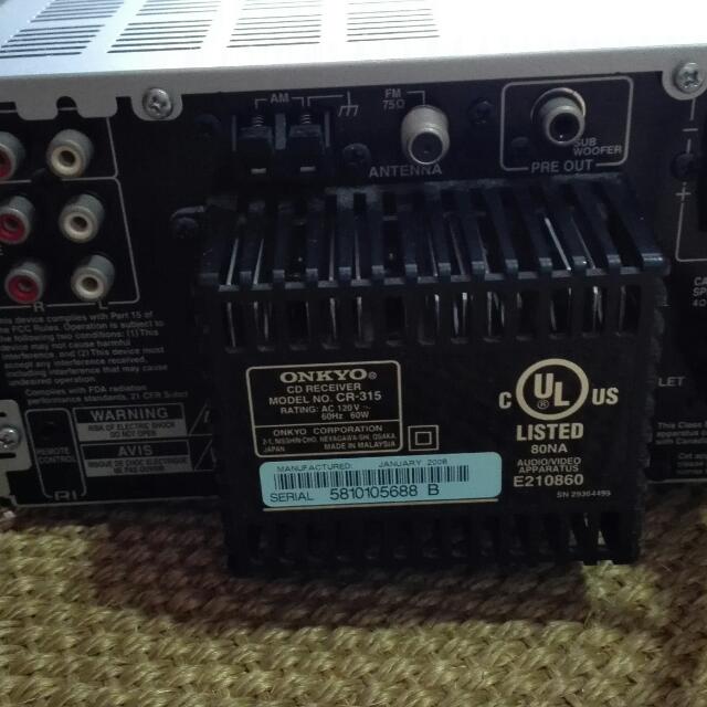 Onkyo CD Receiver CR-315, Audio, Soundbars, Speakers & Amplifiers on Carousell