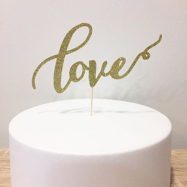 "LOVE" Cake Topper, Hobbies & Toys, Stationery & Craft, Occasions ...