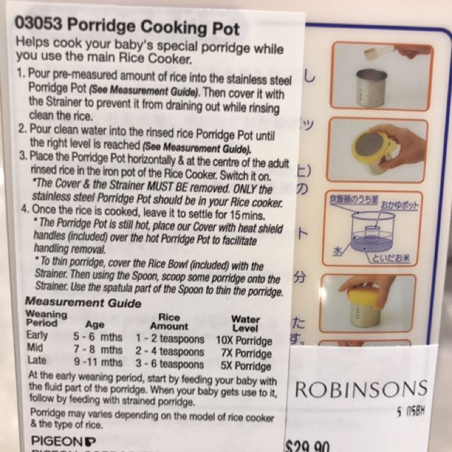 Pigeon Porridge Cooking Pot, Babies & Kids, Nursing & Feeding, Weaning ...