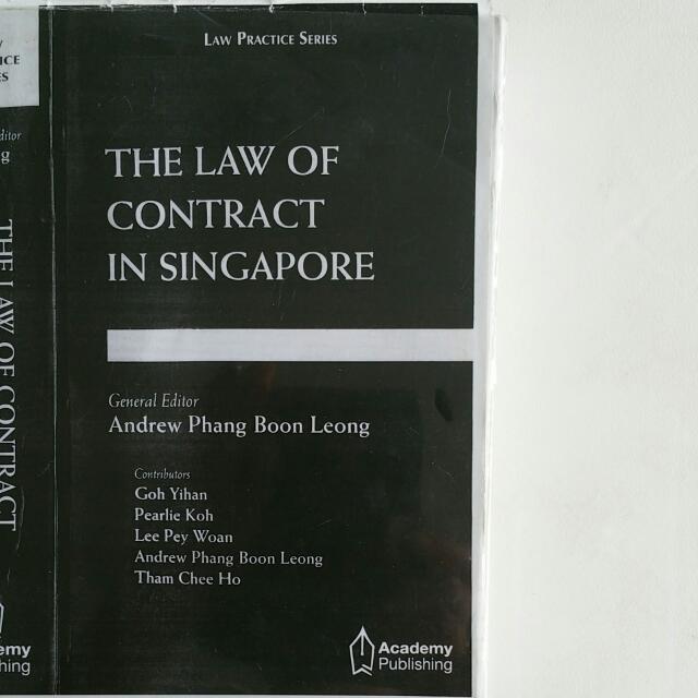 The Law Of Contract In Singapore Andrew Phang Goh Yihan Pearlie Koh Lee ...