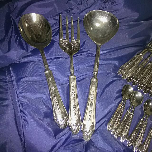 Vintage Silver- Plated EP ZING LBL Cutlery Set From Italy, Furniture ...