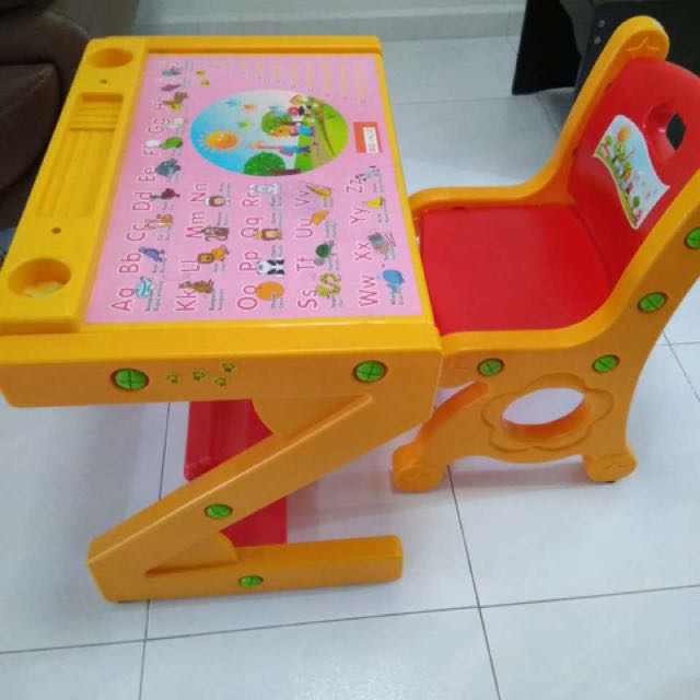 Children learning table and chair, Babies & Kids, Baby Nursery & Kids ...
