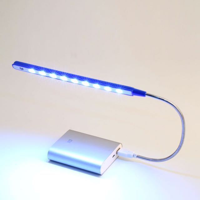 Flexible USB 10 LED Light Lamp Keyboard Reading for Desktop Notebook ...