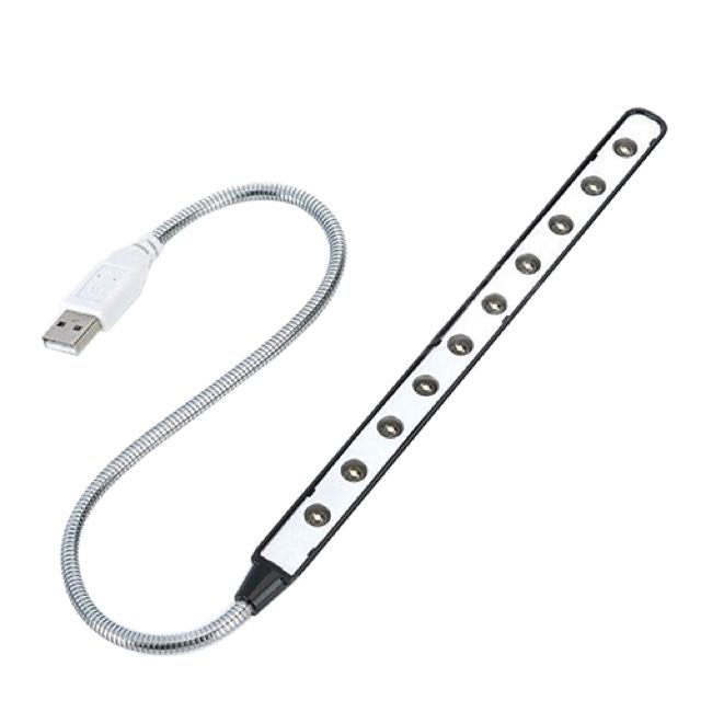 Flexible USB 10 LED Light Lamp Keyboard Reading for Desktop Notebook Laptop PC, Mobile Phones ...
