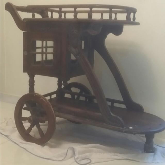 Vintage Push Cart, Furniture & Home Living, Home Improvement ...