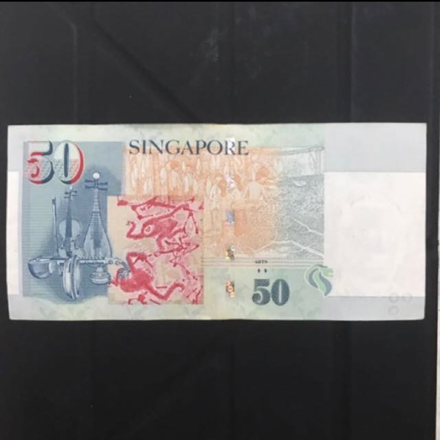$50 Tharman Sign, Fancy Descending Number 4HK 321000 EF. Number 4321000 ...