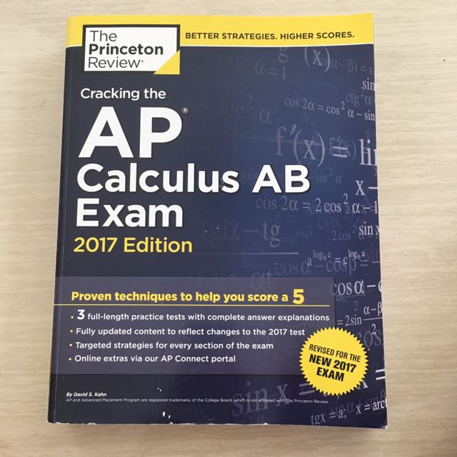 AP Calculus AB Exam 2017 Edition, 興趣及遊戲, 書本 & 文具, 書本及雜誌 - 補充練習 - Carousell