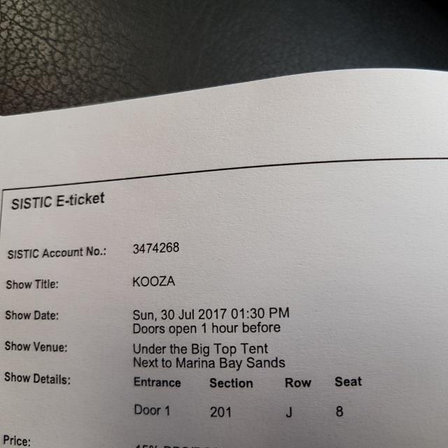 Cirque De Soleil KOOZA, Hobbies & Toys, Memorabilia & Collectibles, Fan ...