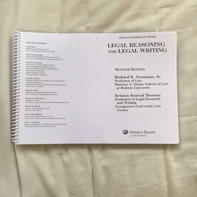 Legal Reasoning And Legal Writing Neumann 7th Ed, Hobbies & Toys, Books ...
