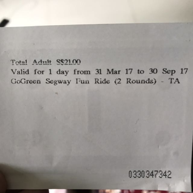 Sentosa Segway Ticket, Tickets & Vouchers, Local Attractions ...
