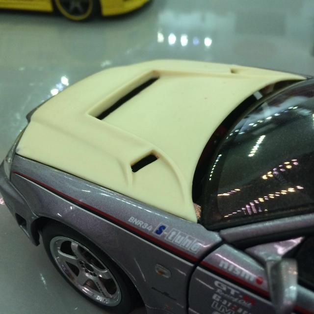 1/18 Nissan R34 GT-R Skyline Top Secret Hood For Autoart GT-R R34 ...