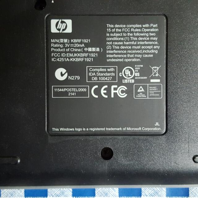 HP Wireless Keyboard With Number Keypad, Computers & Tech, Parts ...