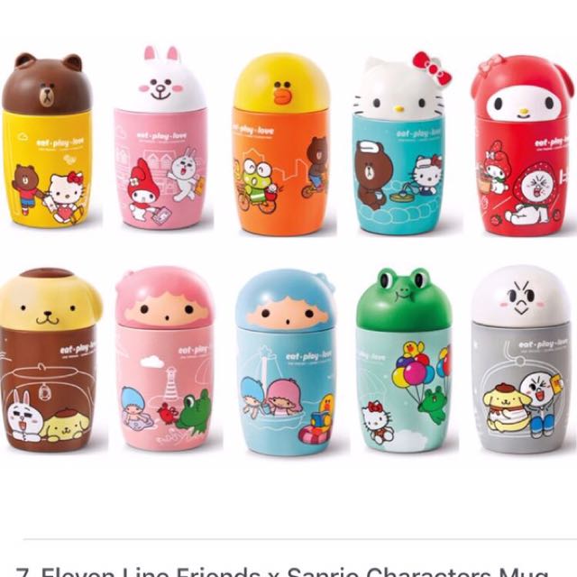 Line Friends And Sanrio Character Mugs, Hobbies & Toys, Toys & Games on ...