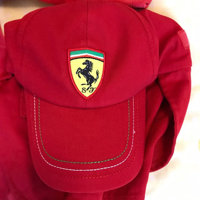 Brand New Genuine Ferrari Footed Pajamas For 6-9 Months Baby & Cap ...