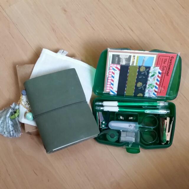 Olive Travelers Notebook Passport (Inspired), Books & Stationery ...