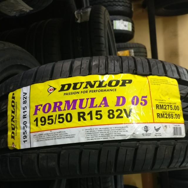 Tyre Dunlop Formula D05, Auto Accessories on Carousell