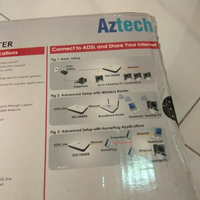 Aztech Ethernet Modem Router, Computers & Tech, Parts & Accessories ...