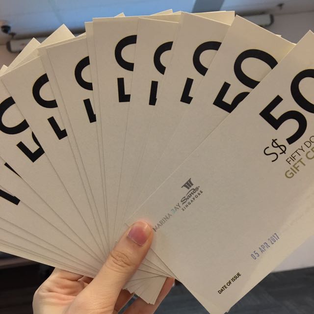 Marina Bay Sands Gift Voucher / MBS Voucher, Tickets & Vouchers ...