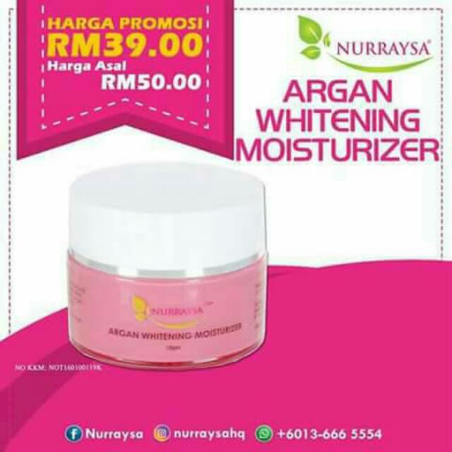 Nurraysa Argan Whitening Moisturizer, Health & Nutrition, Health Supplements, Vitamins ...