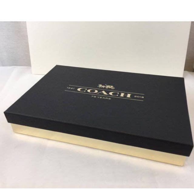 NEW COACH Men 3-in-1 Signature Wallets ID Key Fob Gift Box Charcoal ...