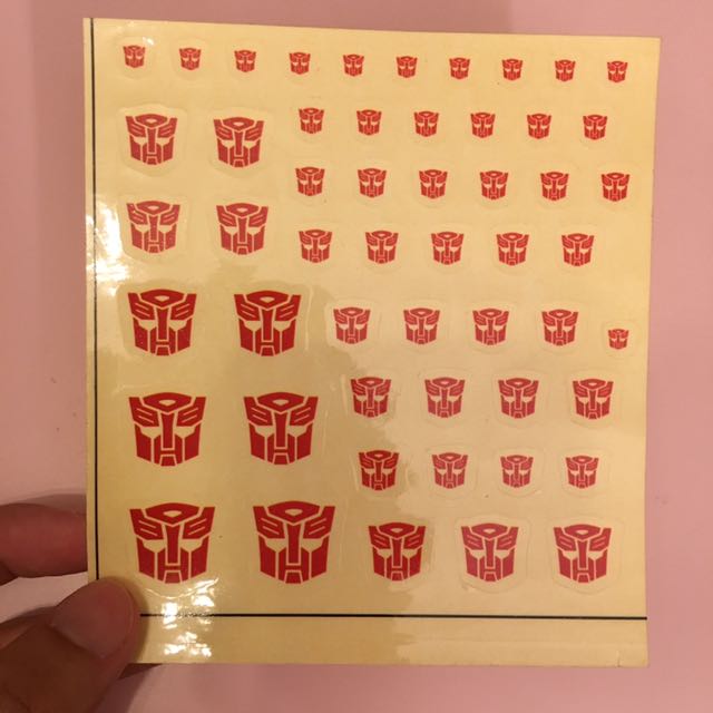 Transformers Logo Sticker Sheet Decepticon Autobot Optimus Prime Star ...