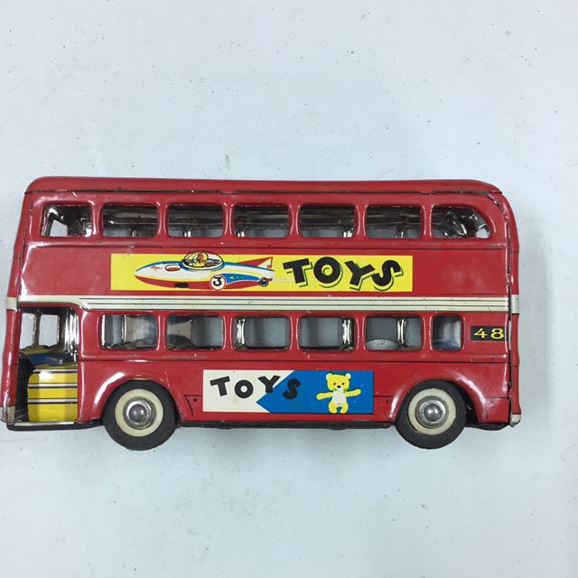 #0312 - Vintage Metal tin Toy Bus, Hobbies & Toys, Toys & Games on Carousell