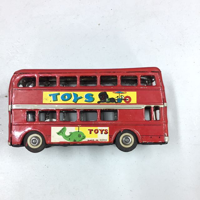#0312 - Vintage Metal tin Toy Bus, Hobbies & Toys, Toys & Games on Carousell