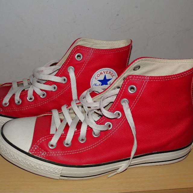 Converse ALL STARS Red High Cut Shoes, Men's Fashion, Footwear ...