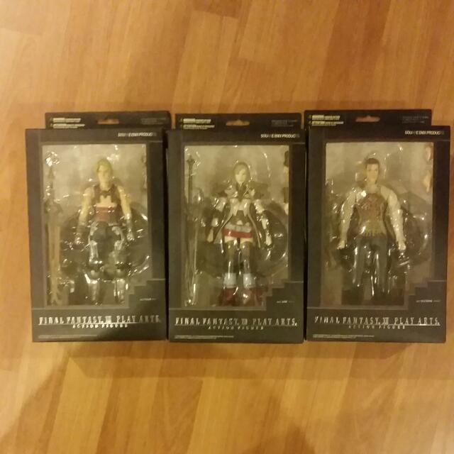 RARE Square Enix Final Fantasy XII Play Arts Lot - 3 Figures - Vaan ...