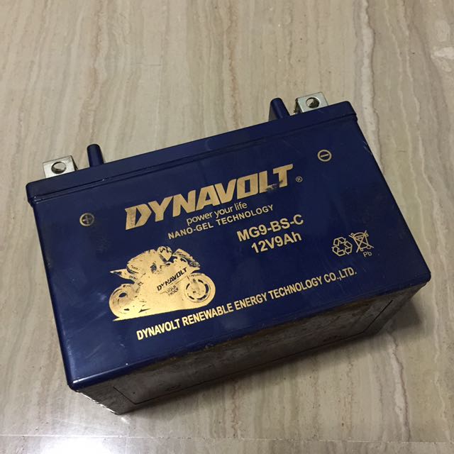 Dynavolt 12V 9Ah Battery MG9-BS-C, Motorcycles, Motorcycle Accessories ...